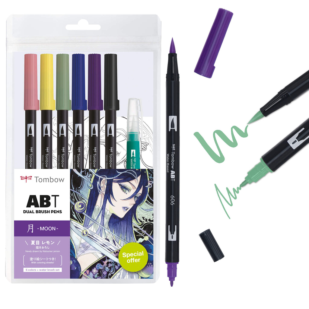 ABT Dual Brush Pens - Manga Set Moon – Tombow UK